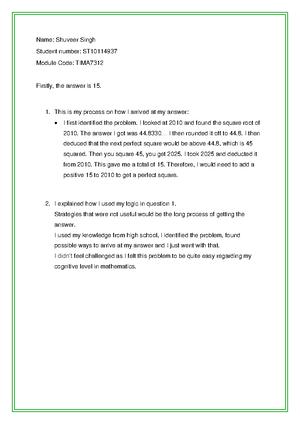 [Solved] Describe the content area Numbers Operations and Relationships ...