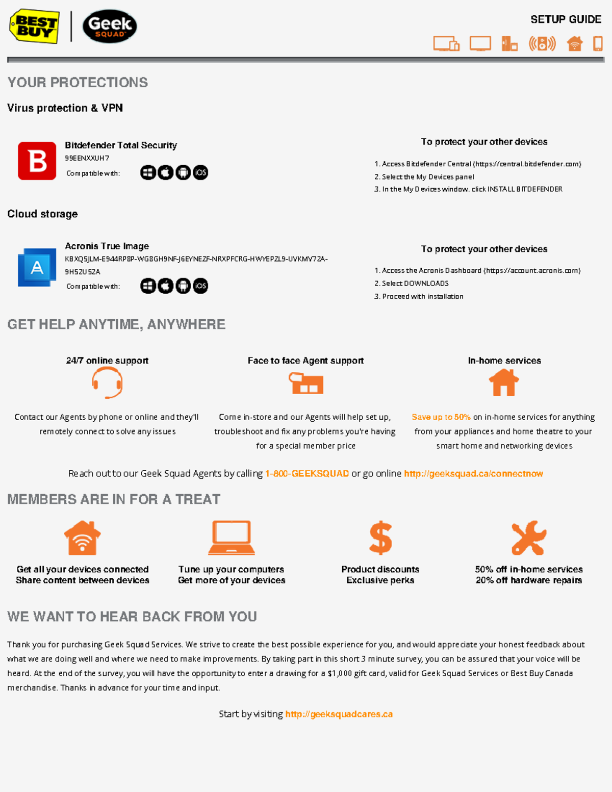 Geek Squad Setup Guide - SETUP GUIDE YOUR PROTECTIONS Virus protection ...