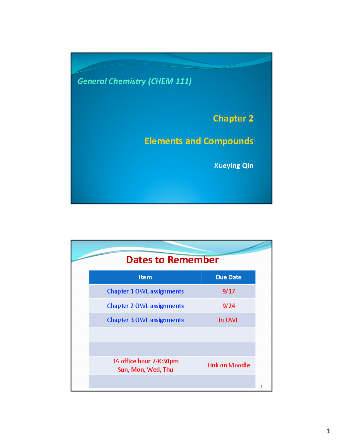 Chapter 2 Complete Notes - General Chemistry (CHEM 111) Chapter 2 ...