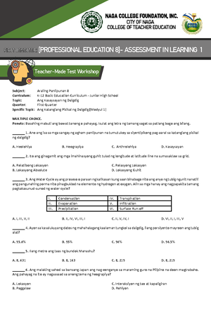 TAMA O MALI - TAMA O MALI - Subject: Araling Panlipunan 8 Curriculum: K ...