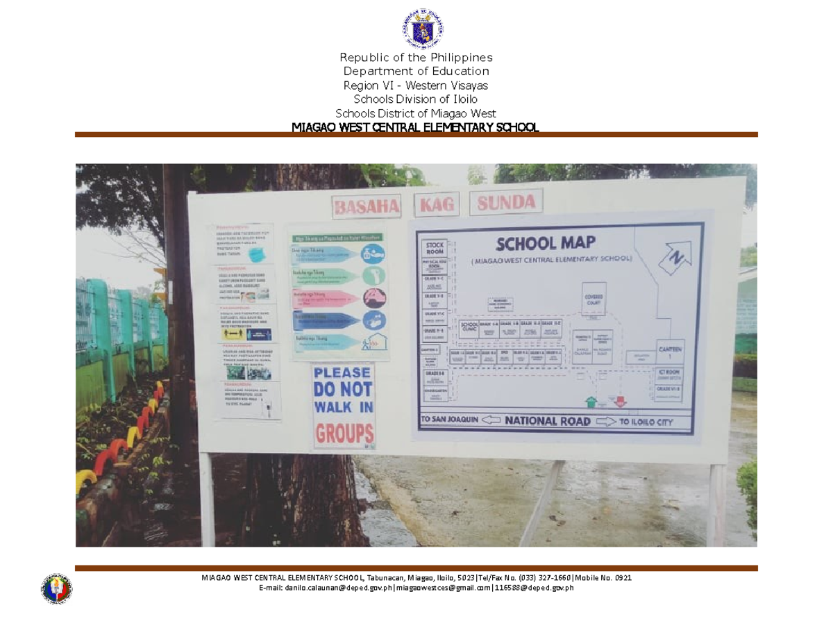 Signages pictures for Face to Face learning - Department of Education ...
