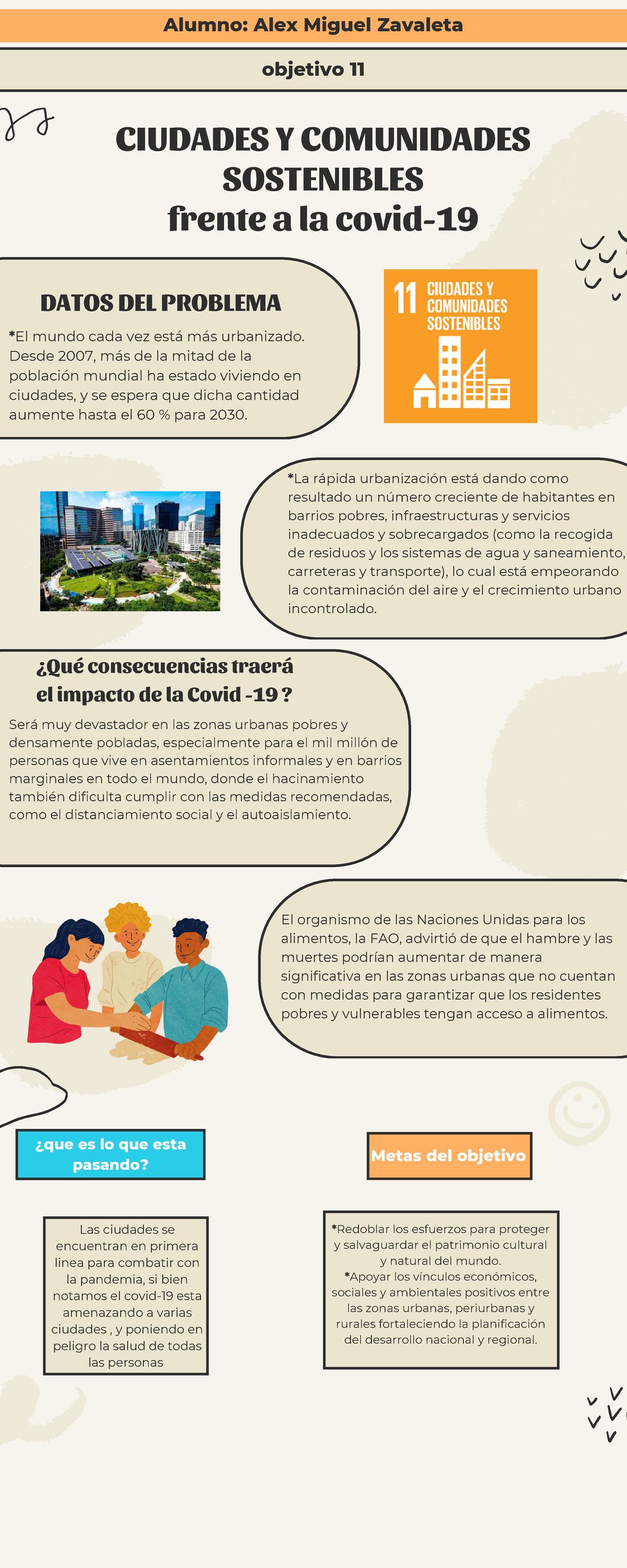 Semana 14 - Tema 01 Tarea - Infografía Los 17 ODS - objetivo 11 Alumno ...