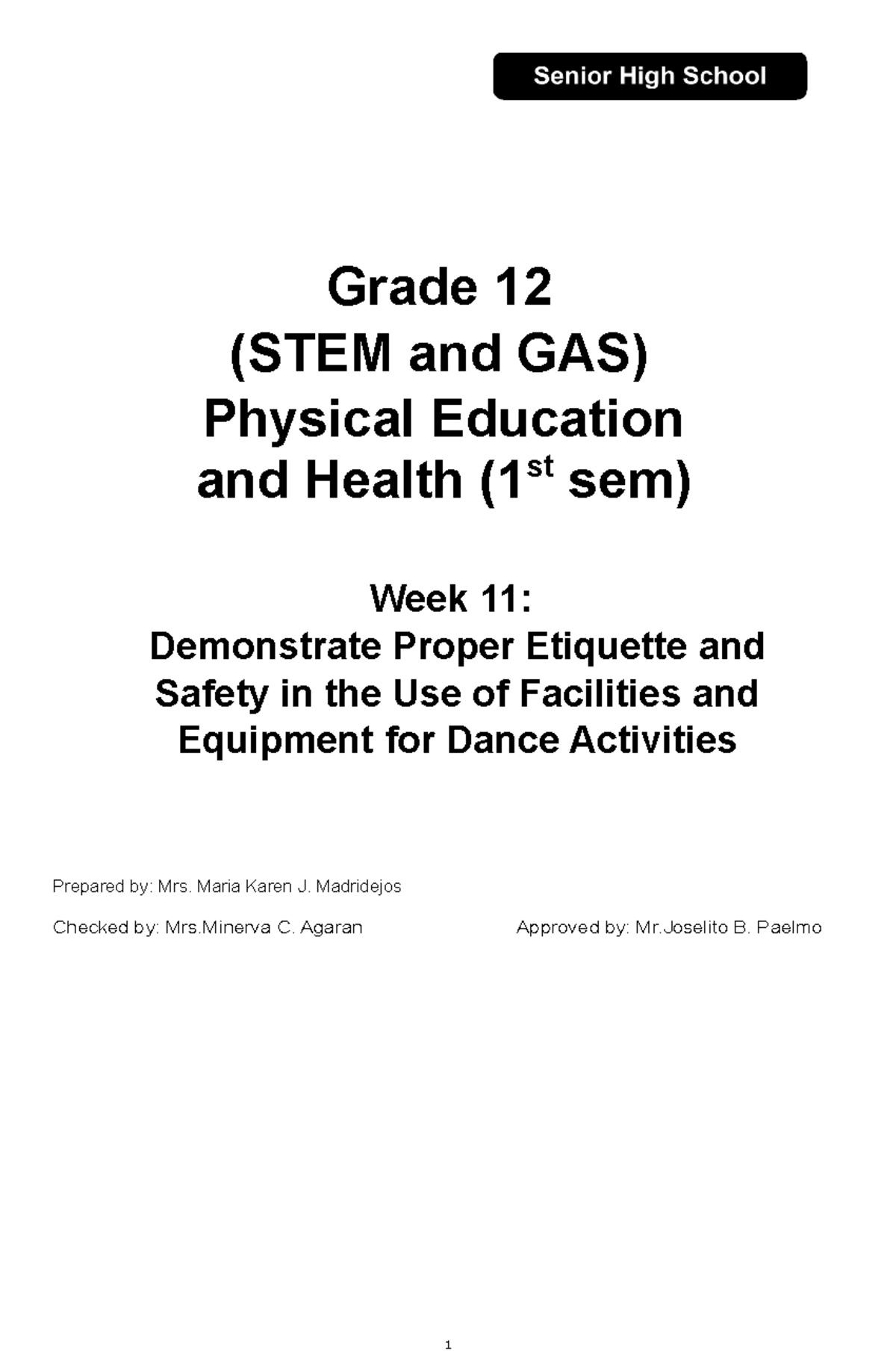 Pe 12 week 11 12 - fsaj - Grade 12 (STEM and GAS) Physical Education ...