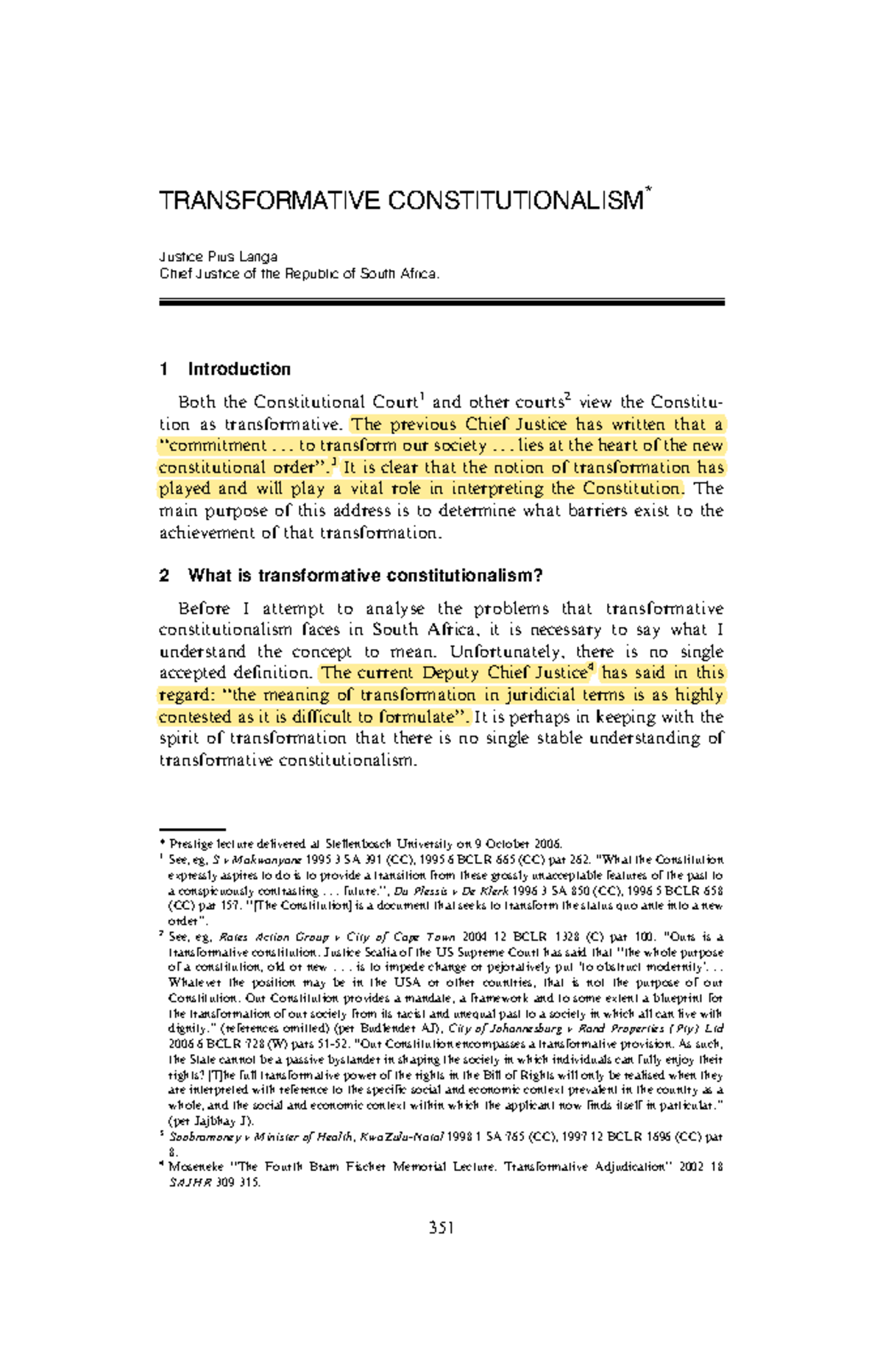 Langa+ Transformative+ Constitutionalism - TRANSFORMATIVE ...