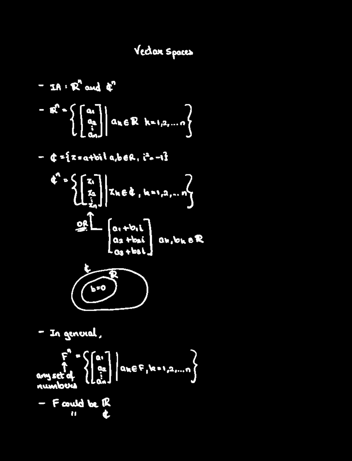 Chapter 4 Lecture Notes On Vector Spaces Vectorspaces Ia R And M Lag Area Kari N Di Z At Bi