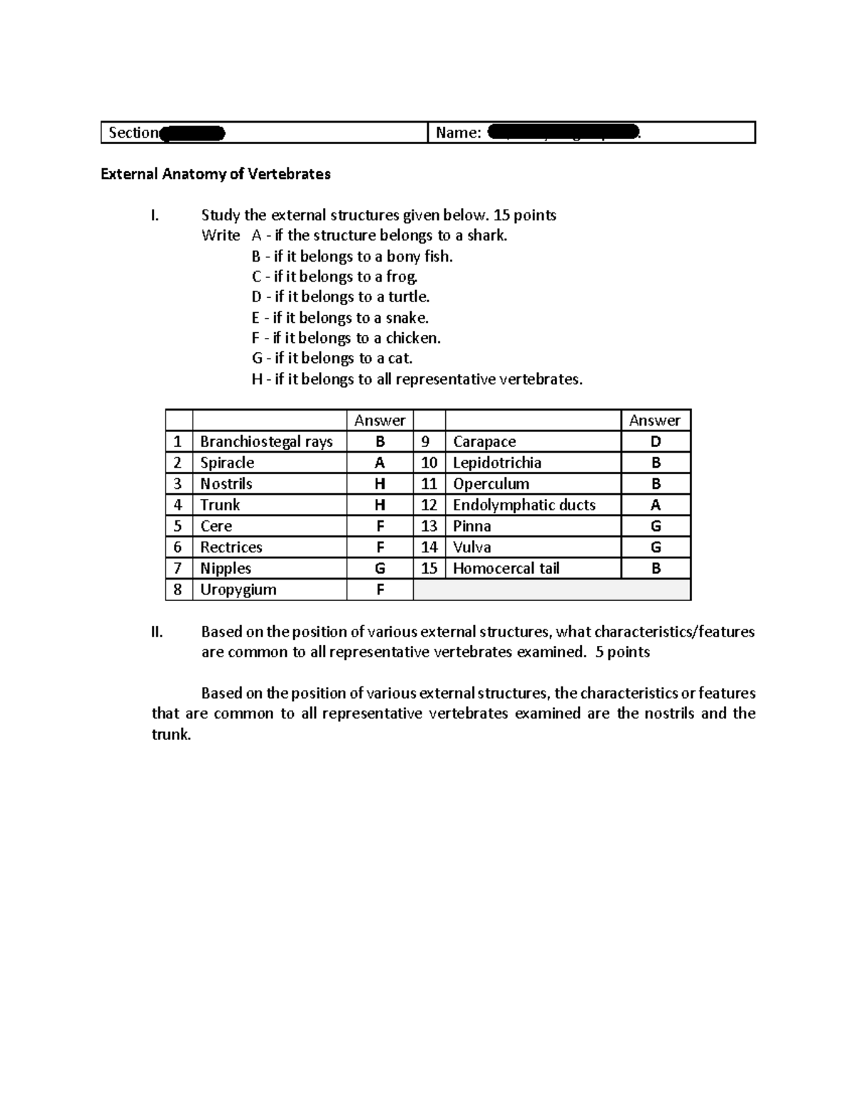 Worksheet 3-External Anatomy - Section: MEB22 Name: Co, Mary Angelique ...