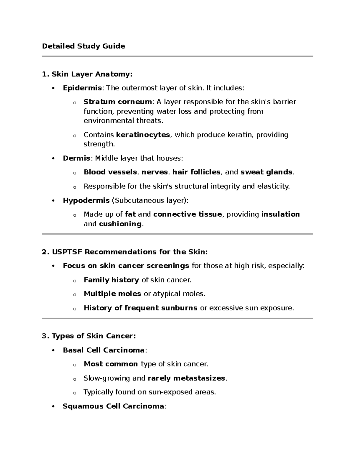 Detailed Study Guide for ROSH Review 1 AND 2 - Detailed Study Guide 1 ...