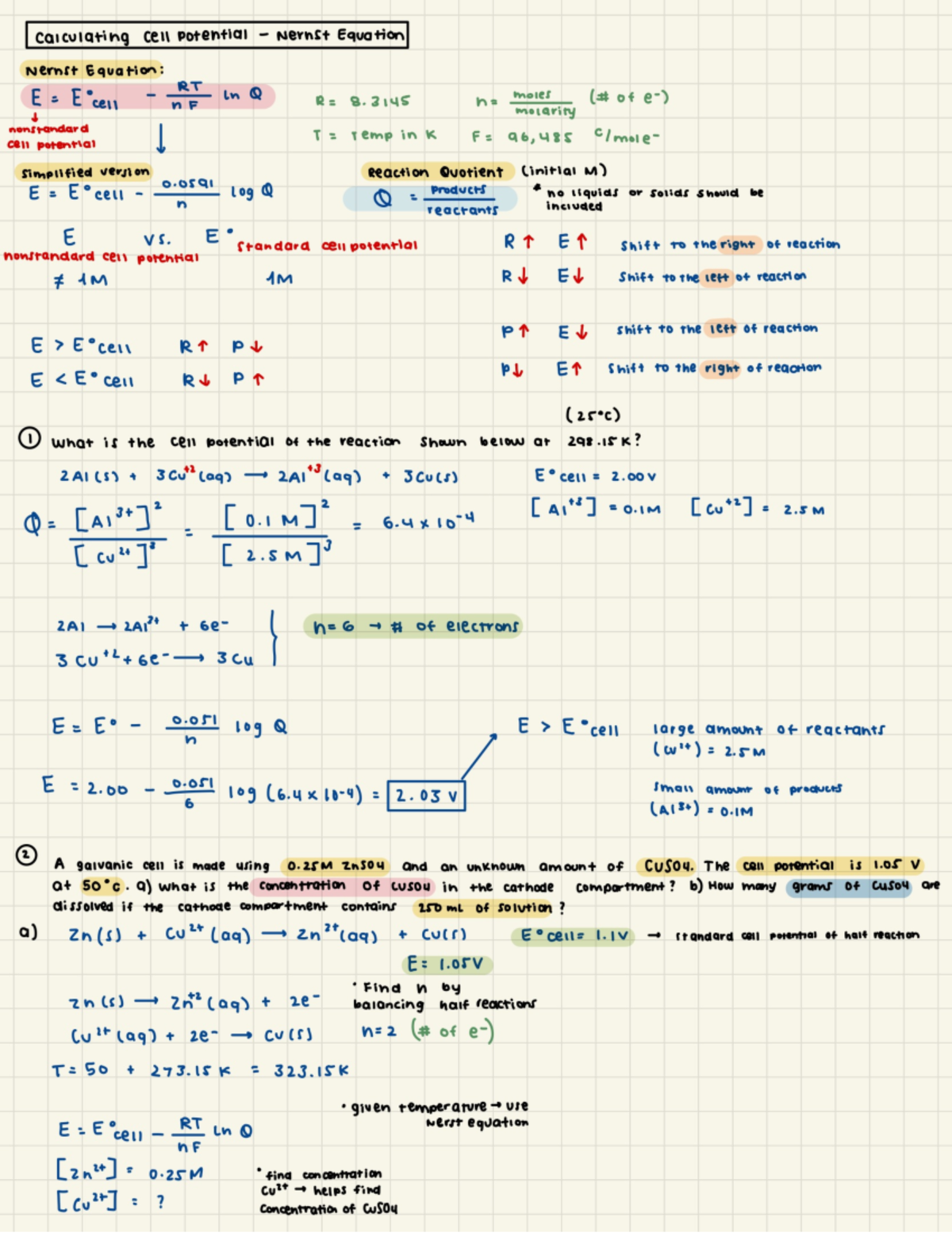 Chemistry II Practice Problems -25 - CHE 1113 - Studocu