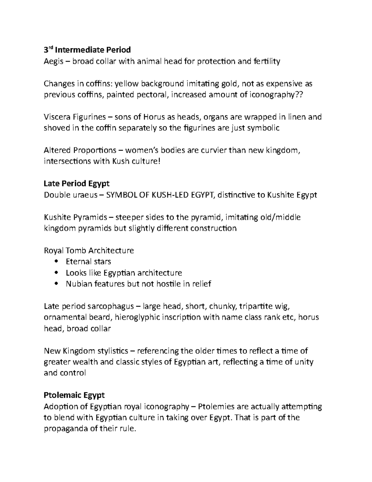 Archaeology of Ancient Egypt Exam Review - 3 rd Intermediate Period ...