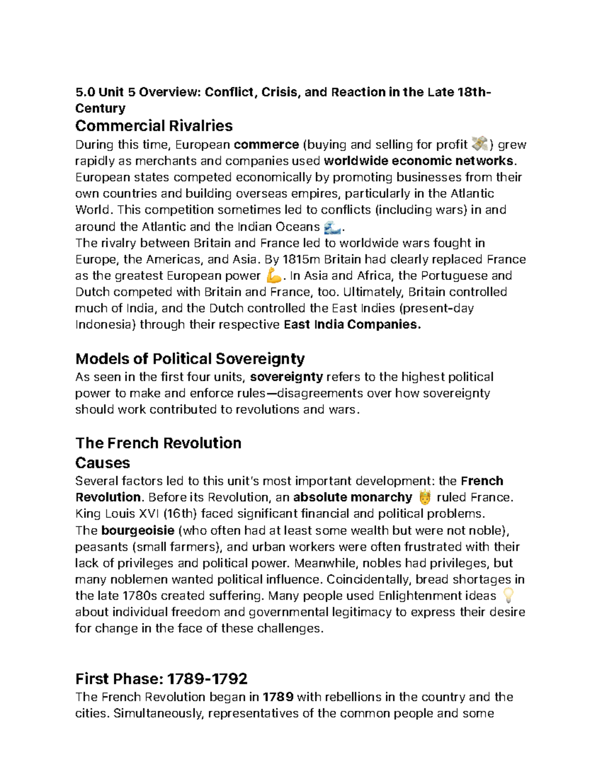 5 - unit 5 - 5 Unit 5 Overview: Conflict, Crisis, and Reaction in the ...