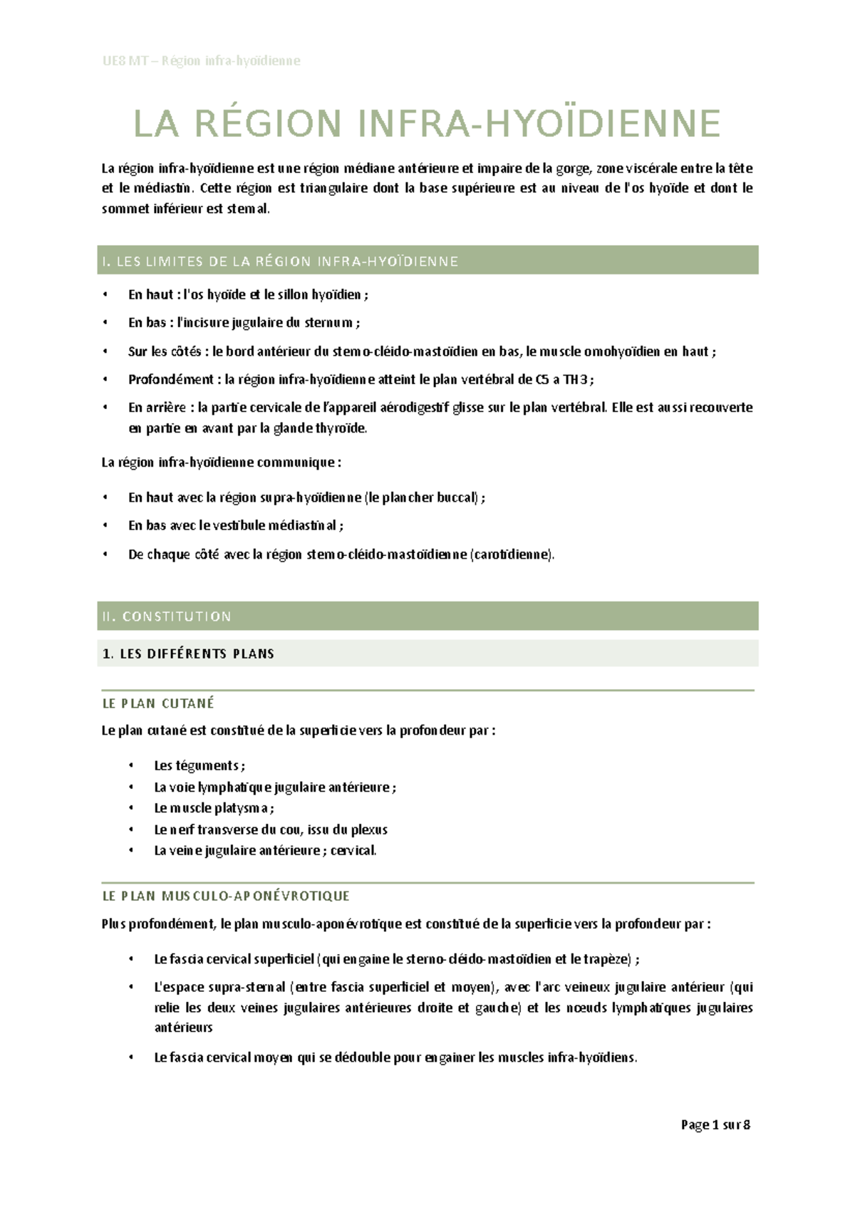 12. La région infra-hyoïdienne - LA RÉGION INFRA-HYOÏDIENNE La région ...