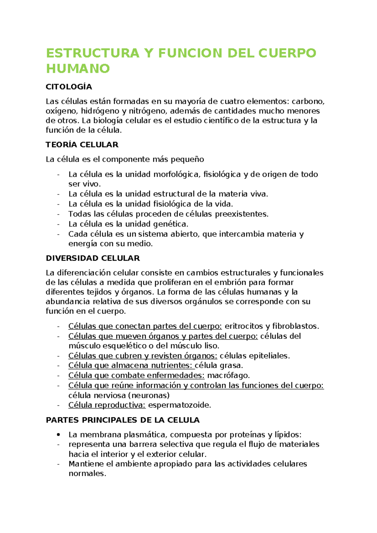 Estructura i función del cuerpo humano T4 - ESTRUCTURA Y FUNCION DEL ...
