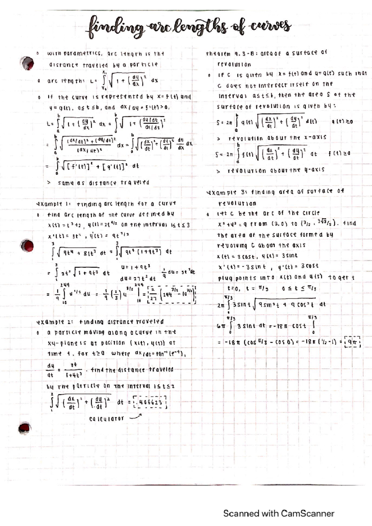 arc lengths of curves - CALC12 - Studocu