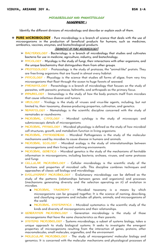 Module 4 L3 - microbiology and parasitology - MODULE IV Lesson 1 ...