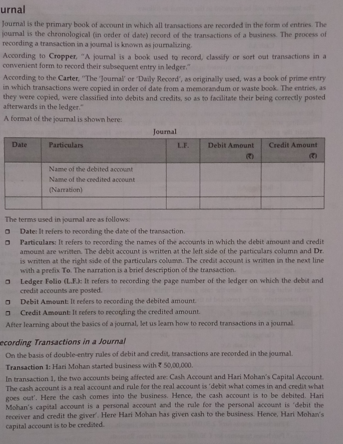Acc. 9 - Journal is the primary book of account in which all ...