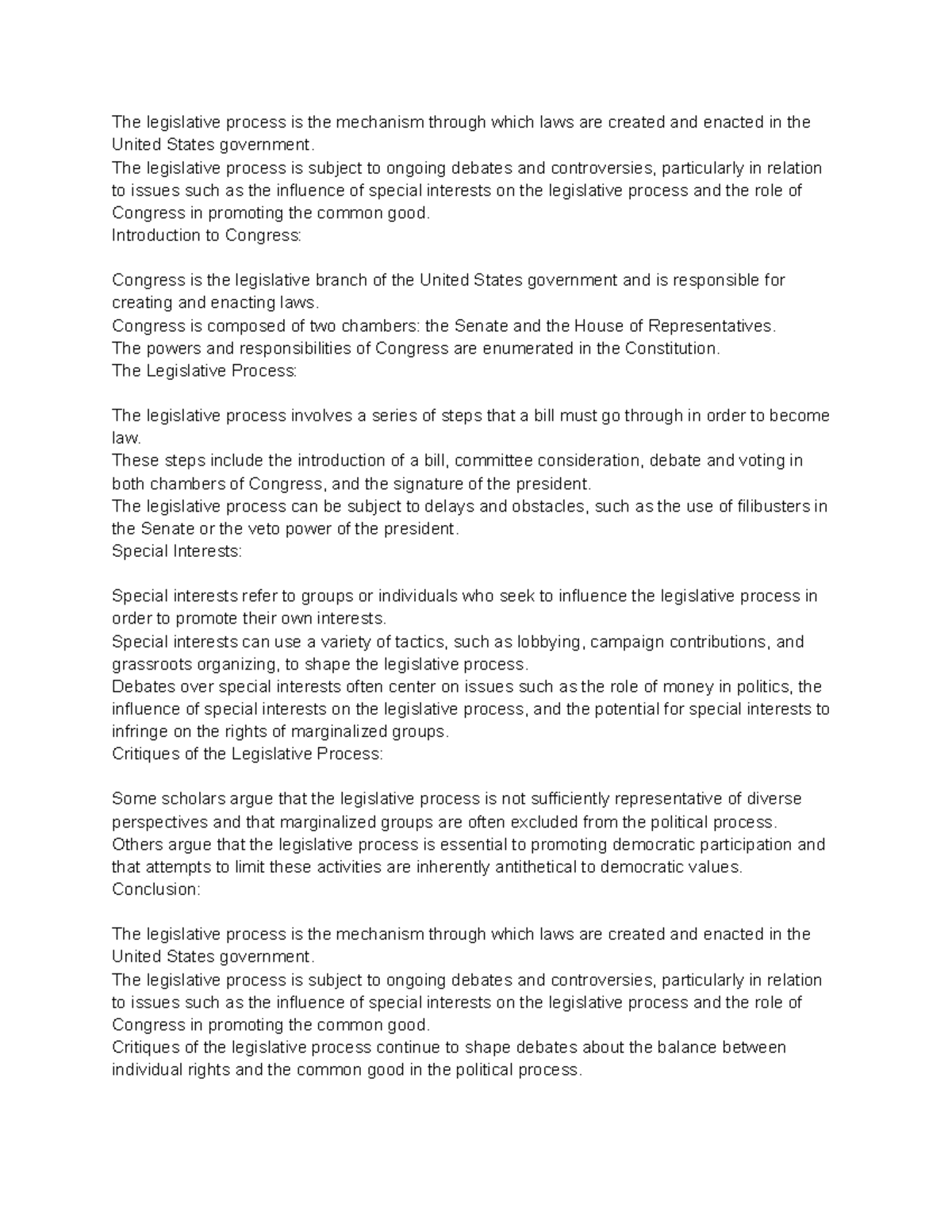 The Legislative Process - The legislative process is subject to ongoing ...