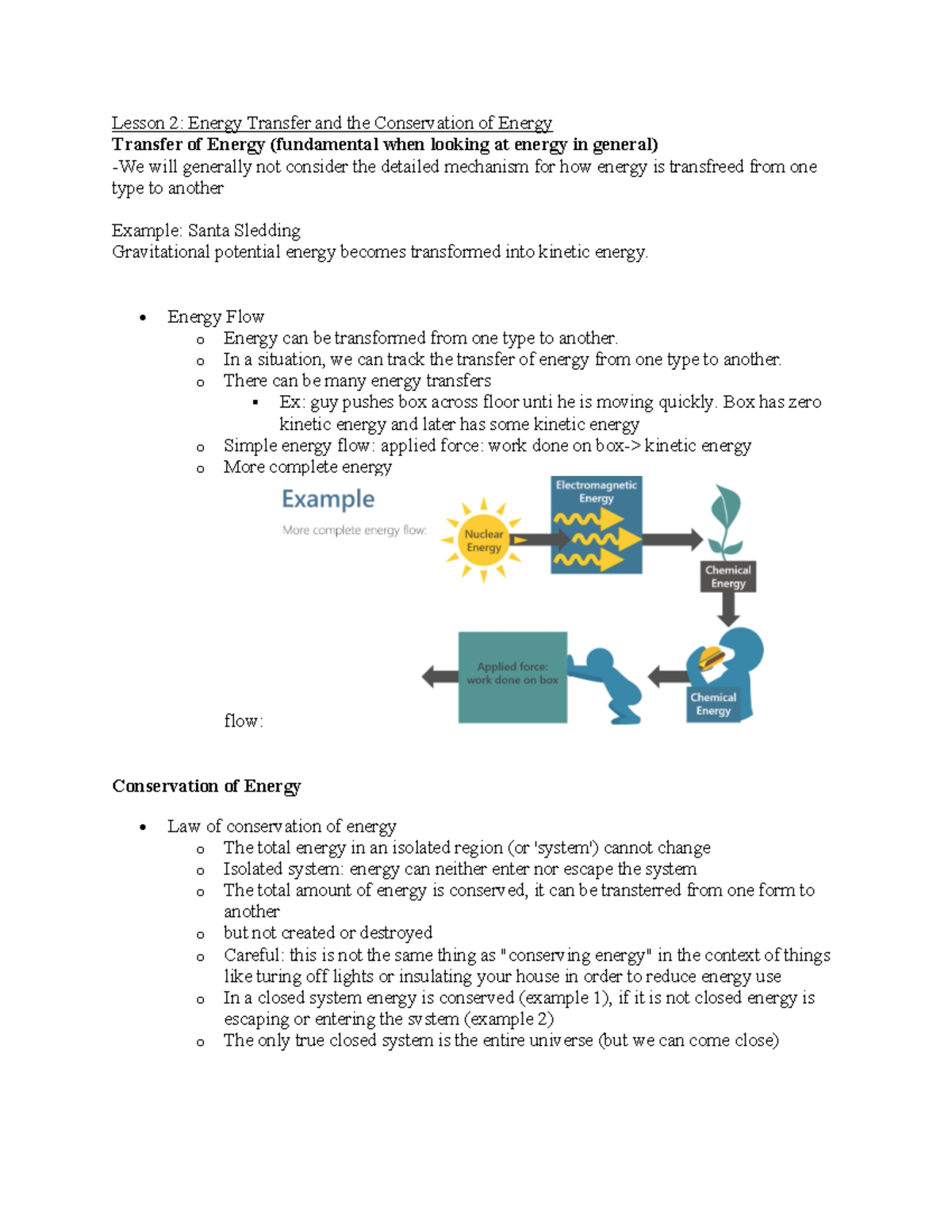 Lesson 2 - PHYS 273 Notes - Lesson 2: Energy Transfer and the ...