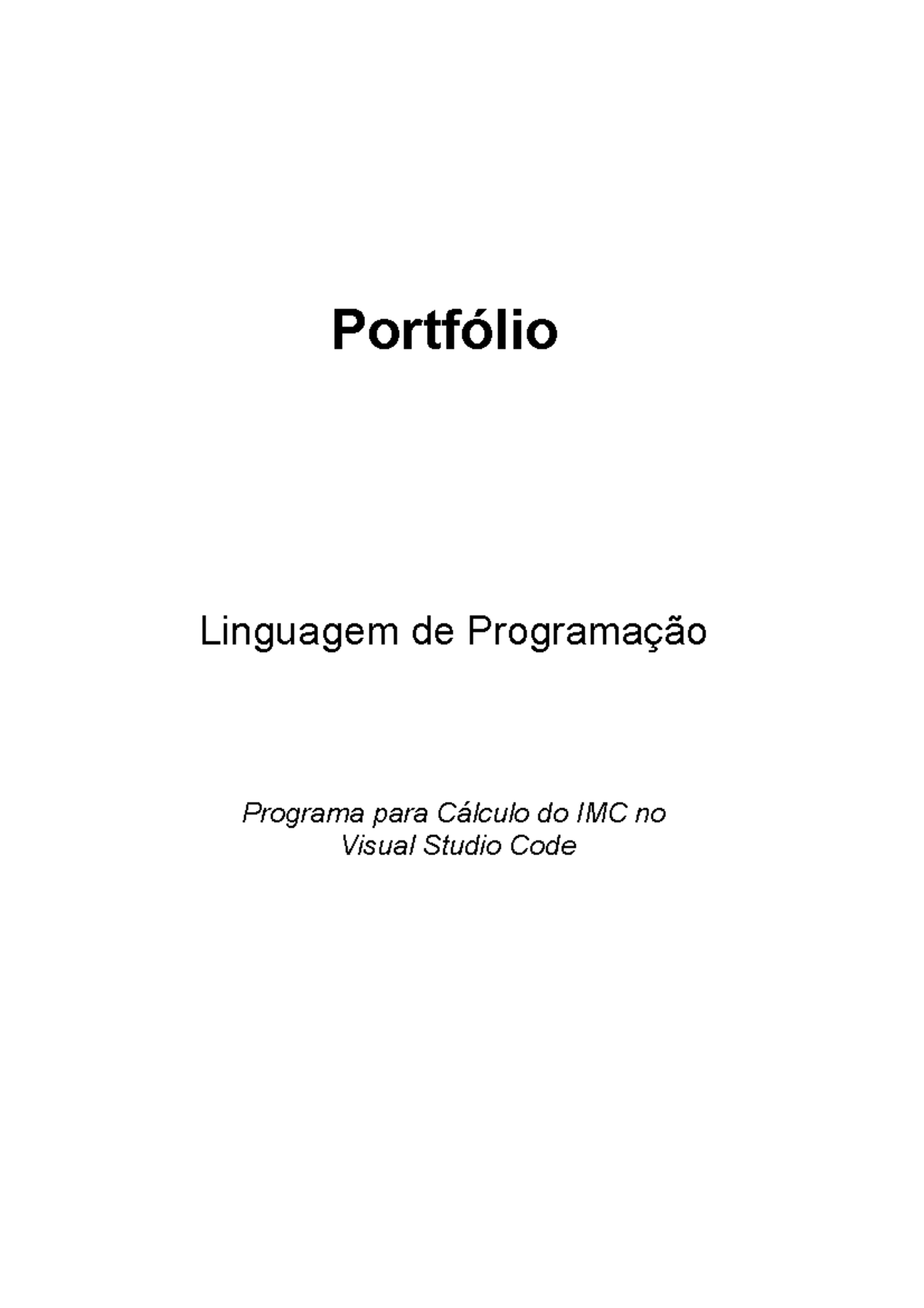 Portfolio Linguagem De Programacao - Portfólio Linguagem de Programação ...