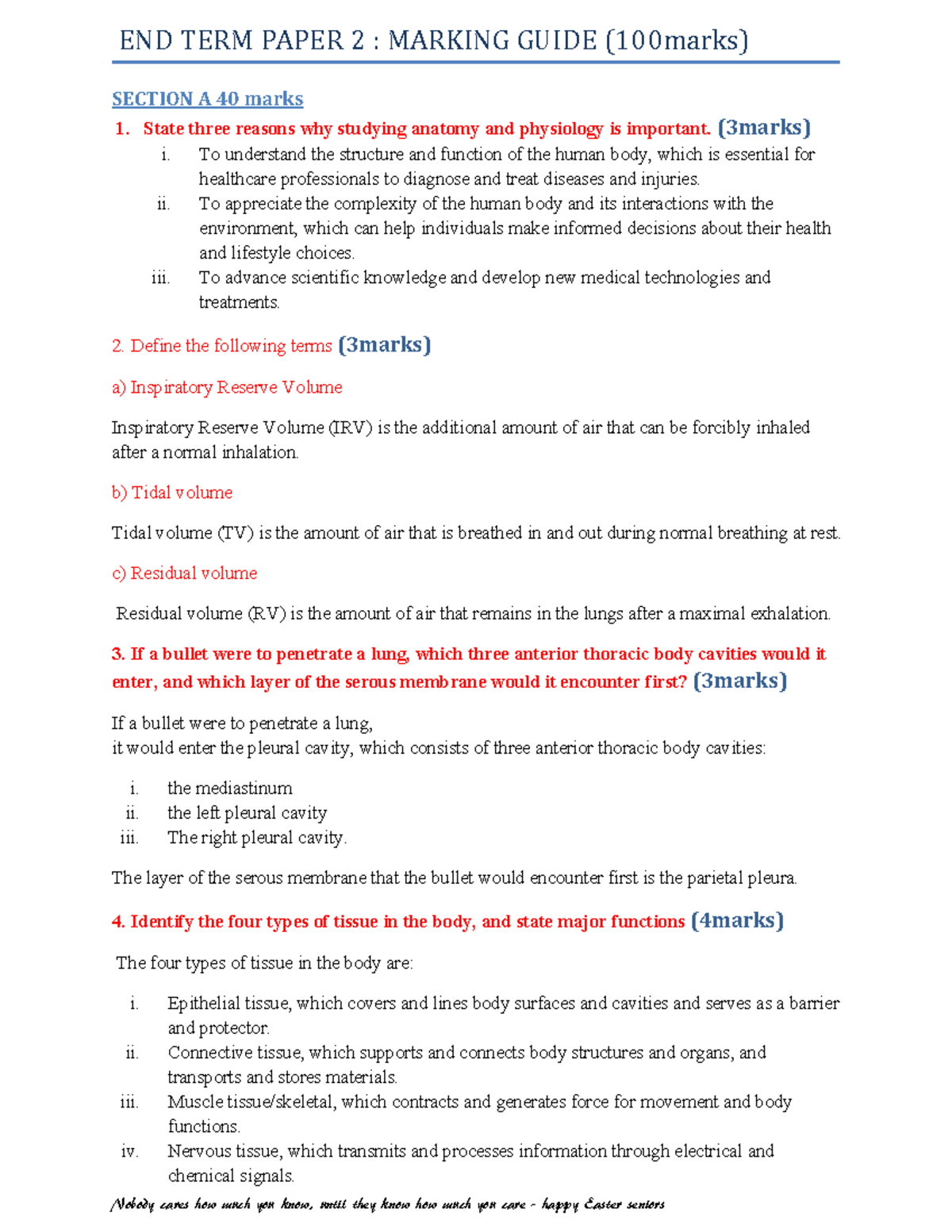 END TERM Marking Guide -SEP 22 DP - END TERM PAPER 2 : MARKING GUIDE ...
