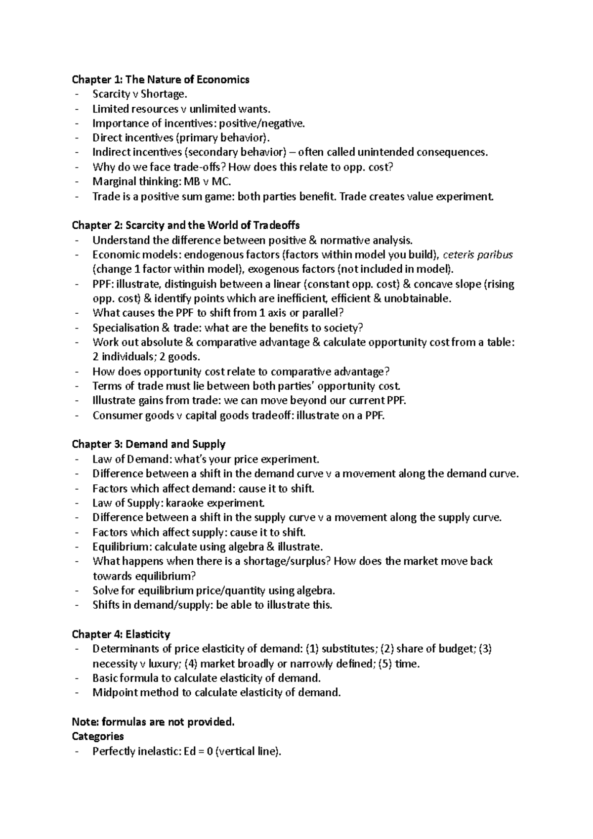 Ecc1000 Study guide - Chapter 1: The Nature of Economics - Scarcity v ...
