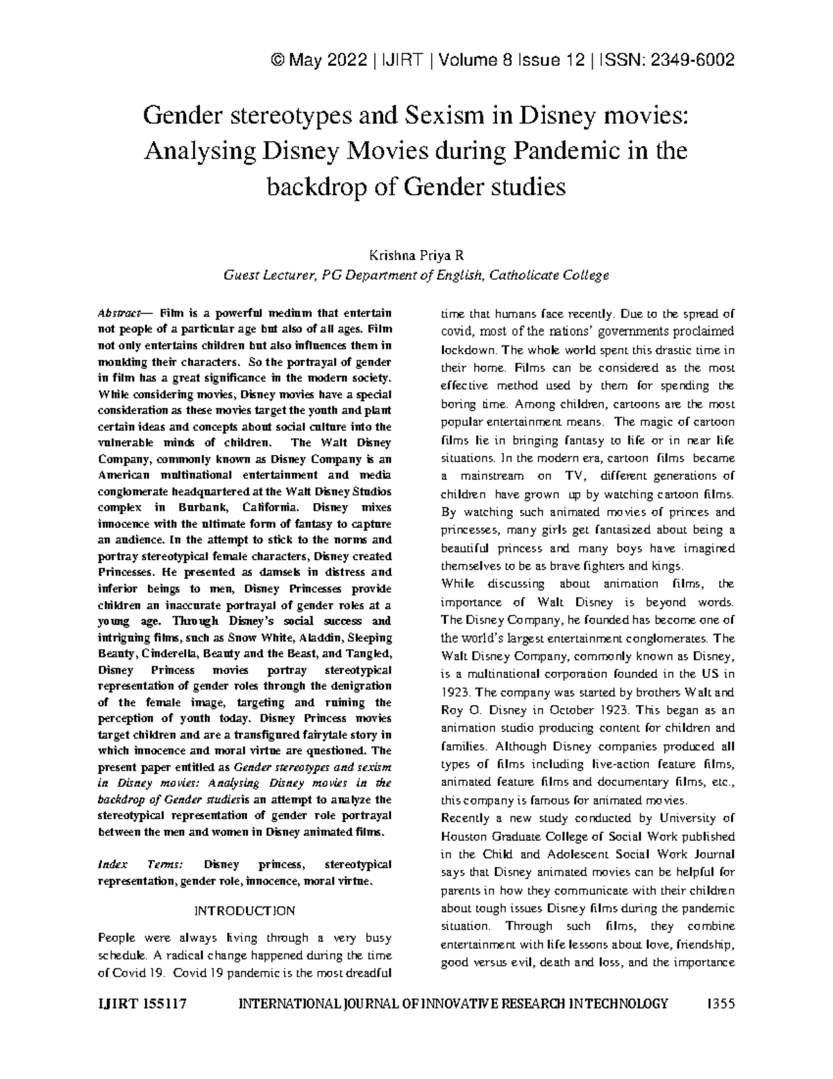 Disney Gender stereotypes - Gender stereotypes and Sexism in Disney ...