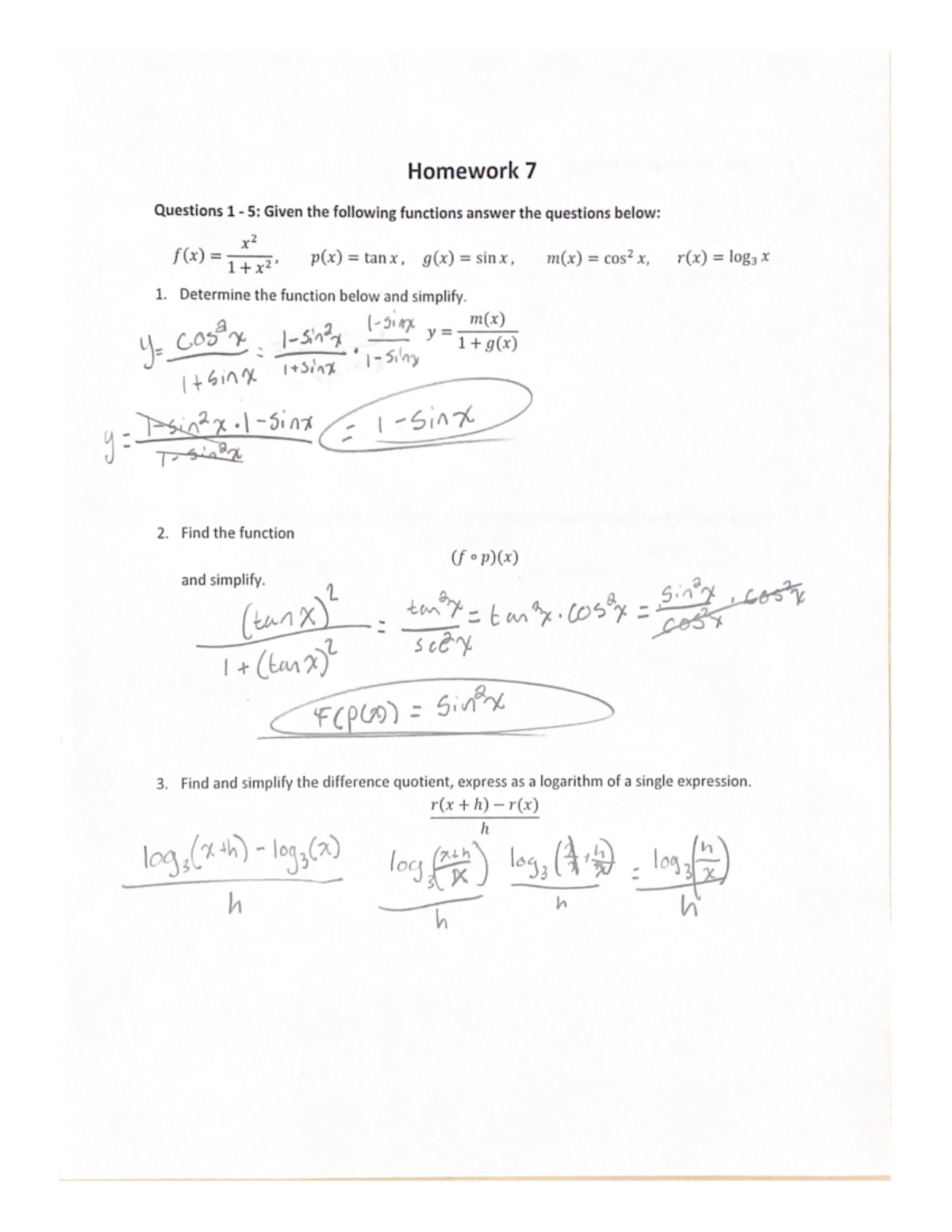 Homework 7 - MAT 130 - Studocu