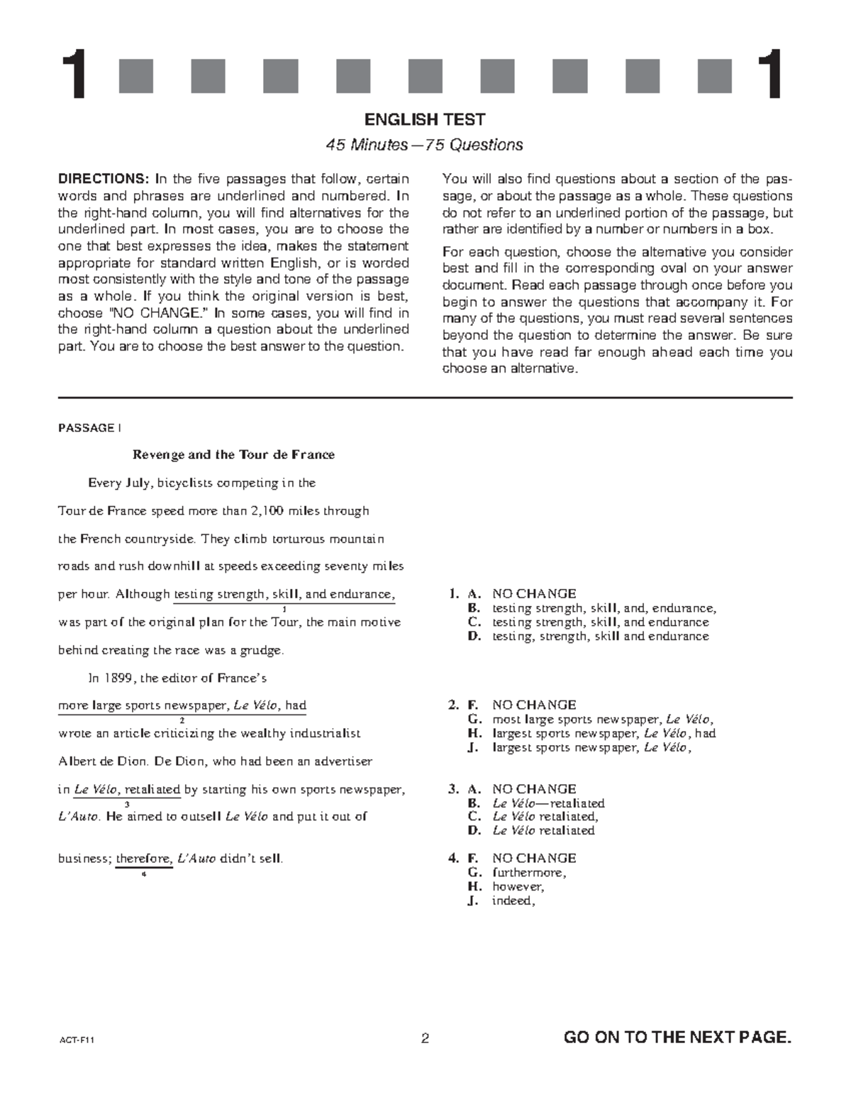 April 2023 F11 English - PASSAGE I Revenge and the Tour de France Every July, bicyclists ...