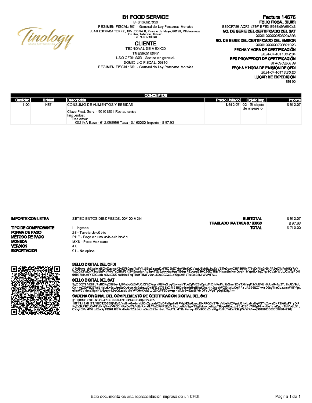 EJEMPLO DE FACTURA ALIMENTOS PARA UNA EXCELENTE FACTURACION DE LOS ...