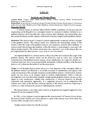 SE Unit-3 PART-2 - Software Engineering [B20CS2102] Unit-III: Part- 1 ...