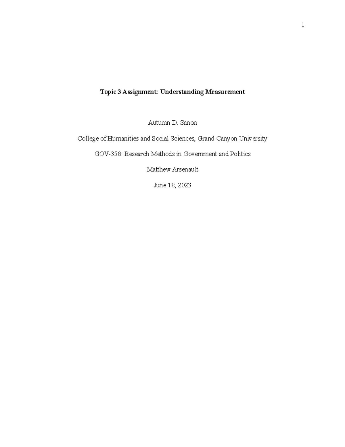 GOV358.T3.Understanding.Measurement - Topic 3 Assignment: Understanding ...
