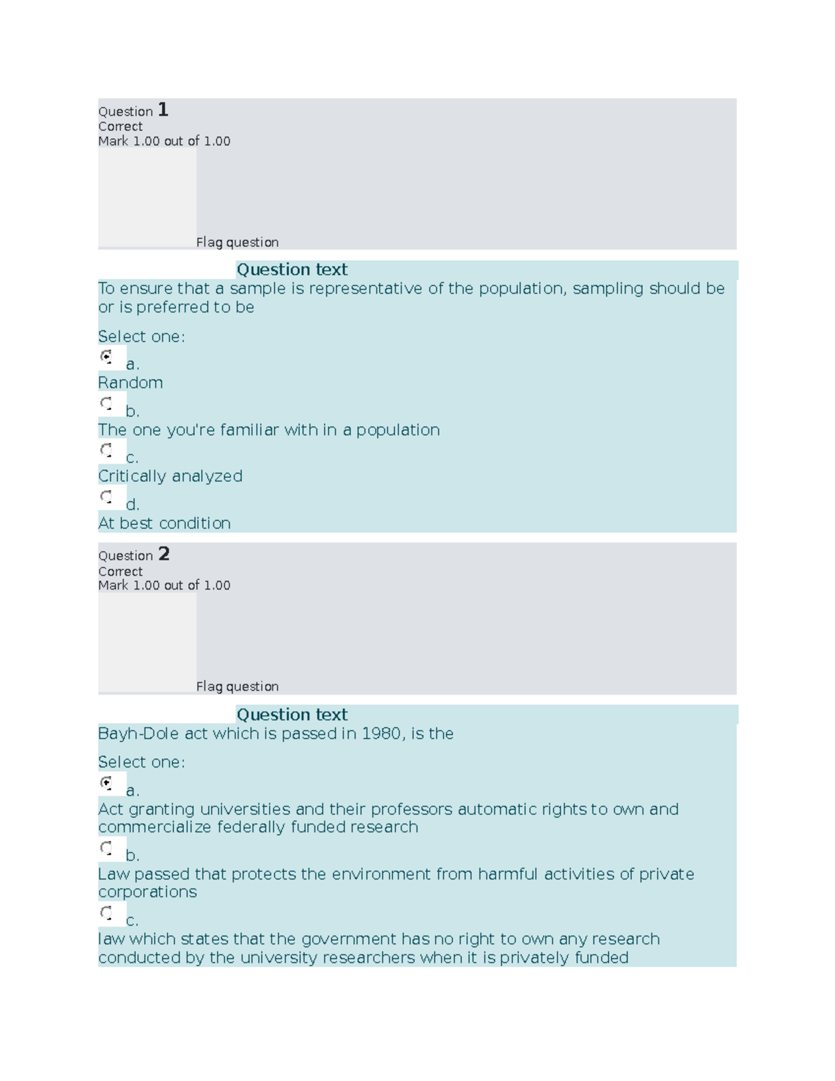 STS ALL Midterms - Question Correct 1 Mark 1 out of 1. Flag question To ...