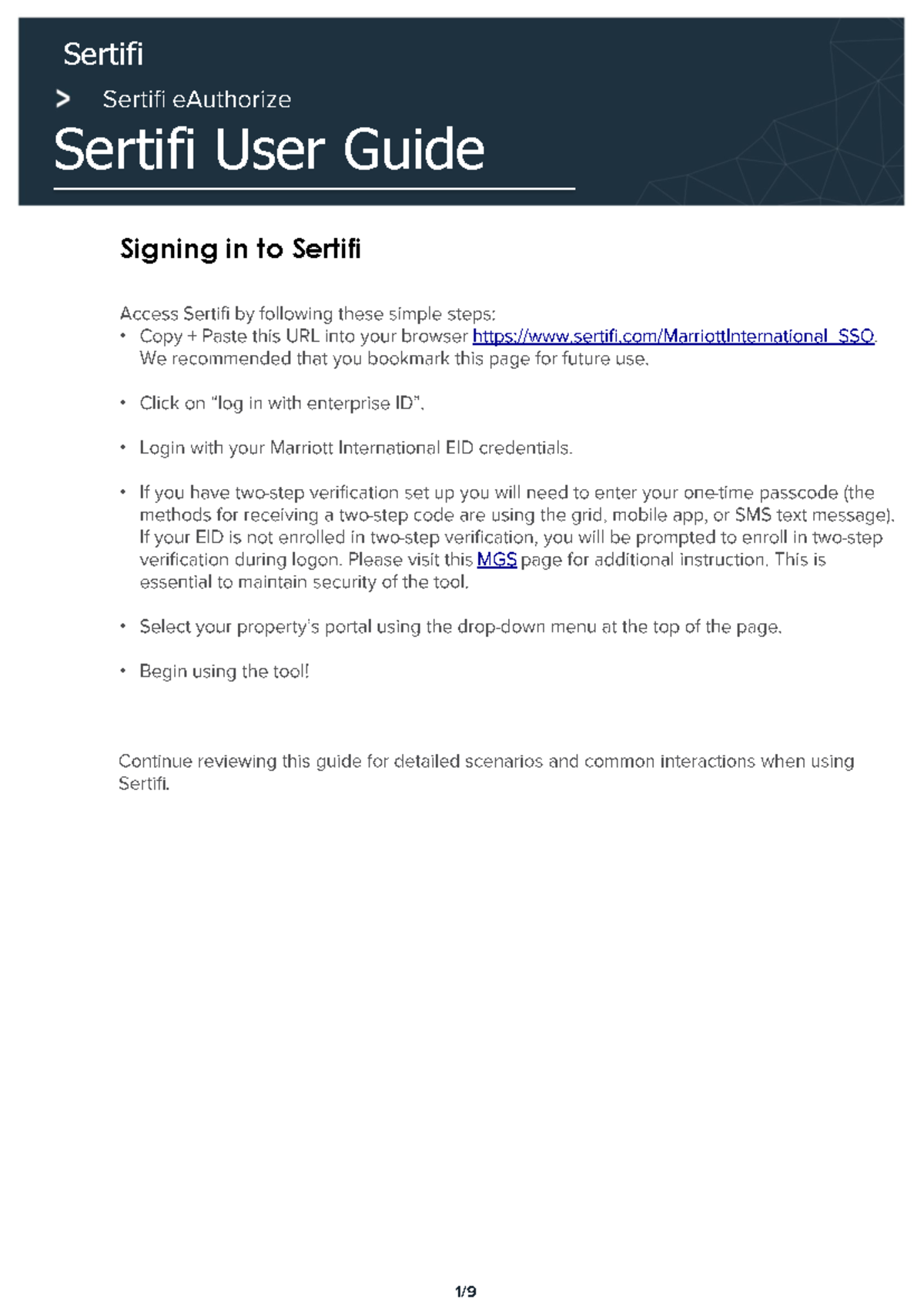 Sertifi USER Guide - opera pms - Sistemas digitales - Sertifi User ...