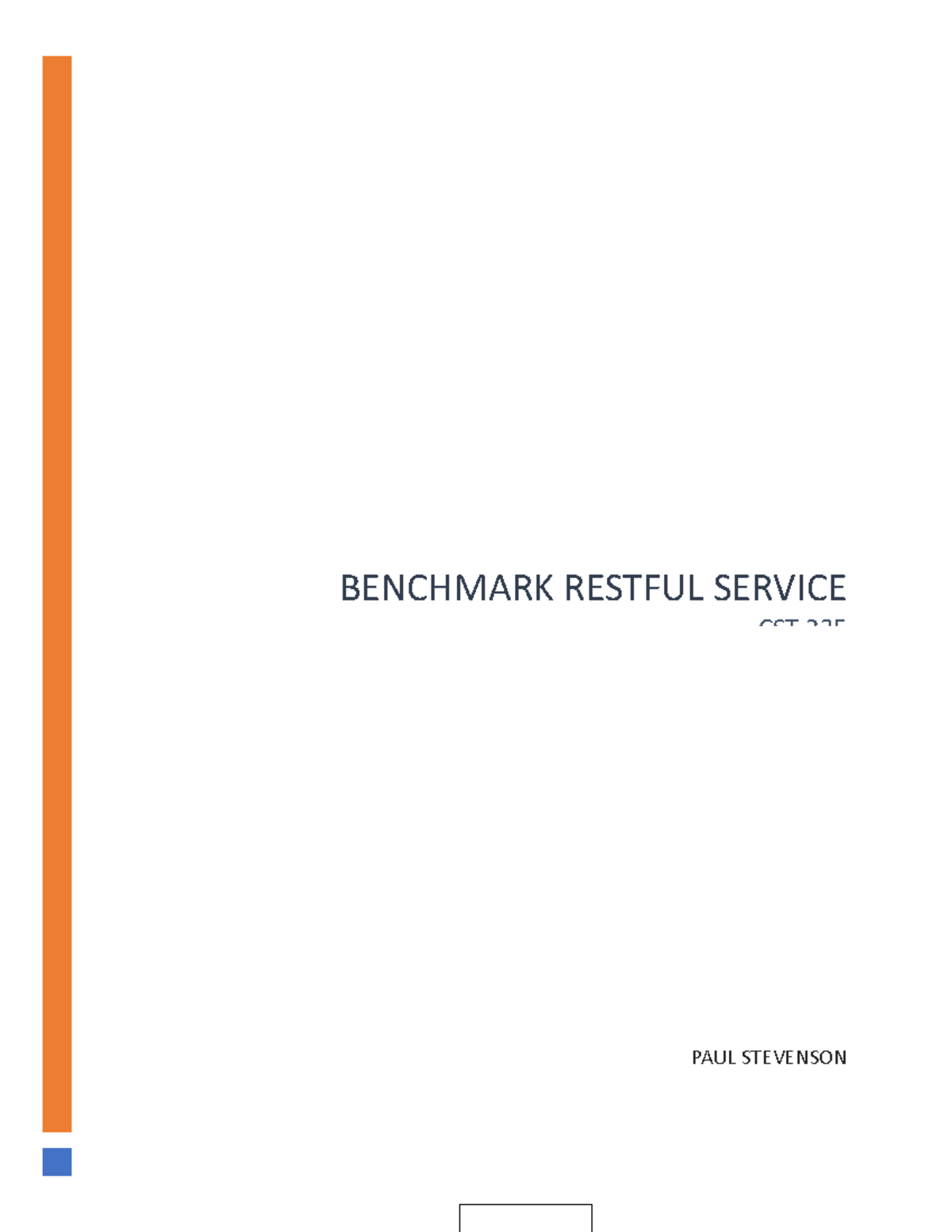 Computer Programming BENCHMARK WRITE UP - BENCHMARK RESTFUL SERVICE CST ...