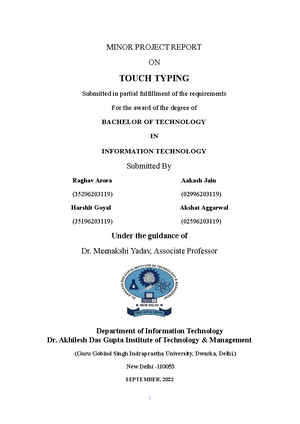 Sample report industrial training - ECE Industrial Training - Studocu