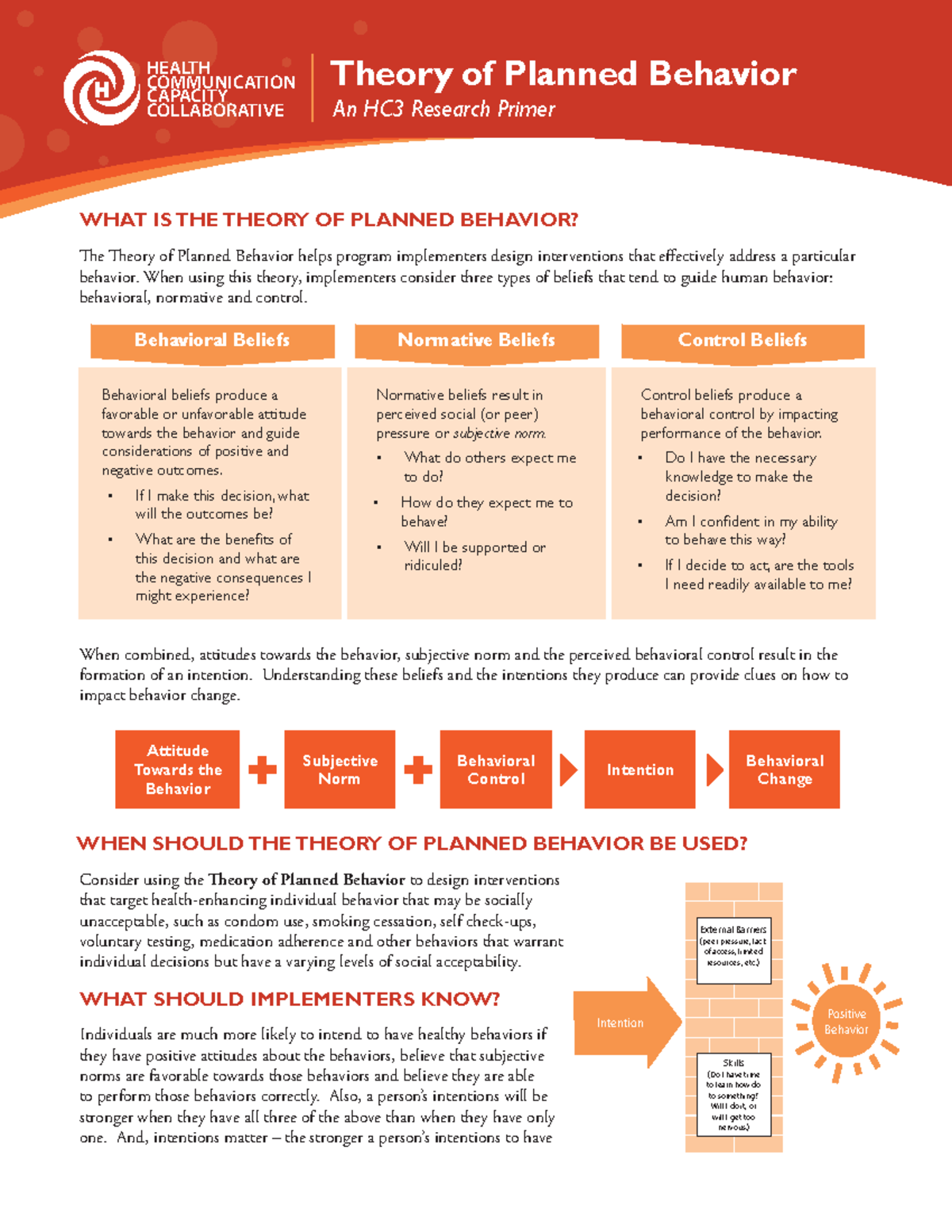 Week 12 The Theory of Planned Behavior Model - Theory of Planned ...