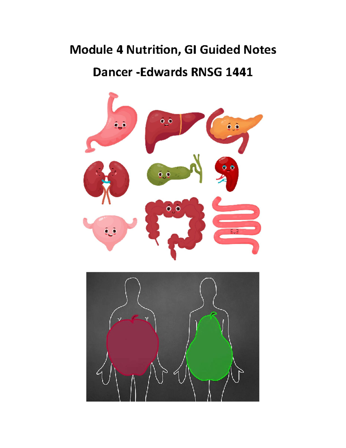 FInal module 4 nutrition and gi guided notes fall 2023 - Module 4 Nutri ...