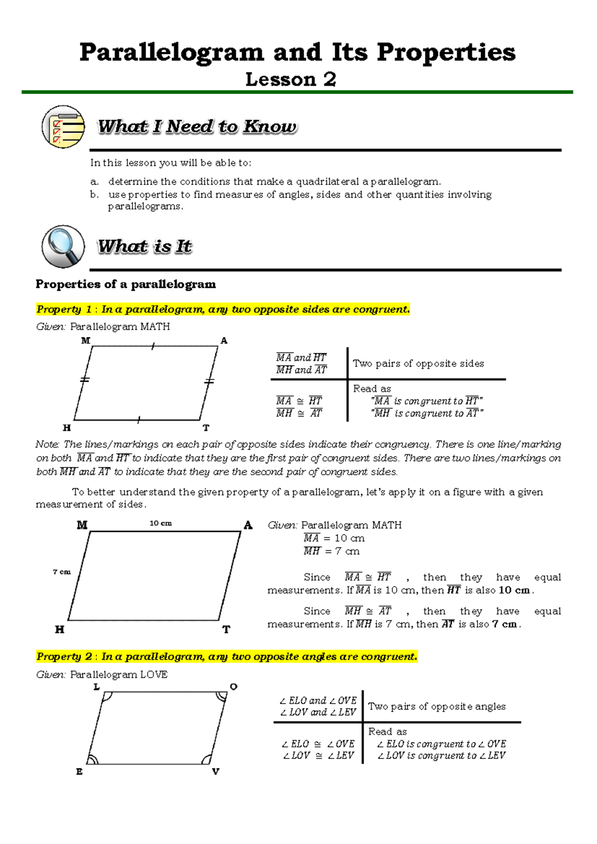 Q3- Parallelograms-AND- Their- Properties - Parallelogram and Its ...
