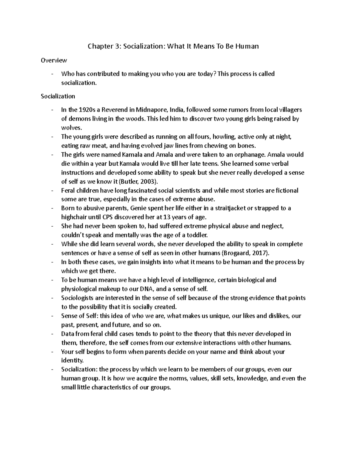 Chapter 3 Socialization What It Means To Be Human - Socialization In ...