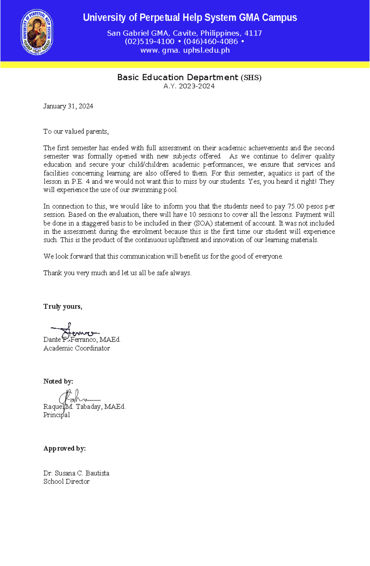 POOL Request - Summary Accountancy - University of Perpetual Help ...