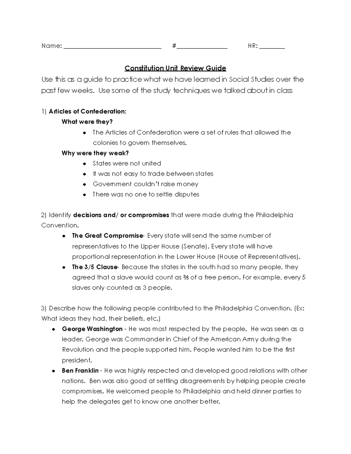 Constitution Study Guide - Google Docs - Name
