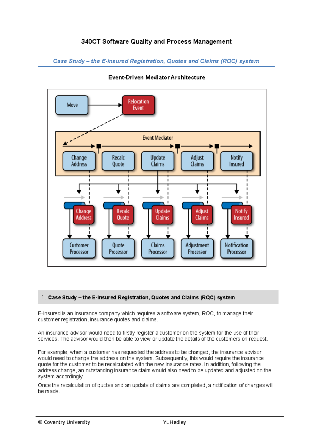 RQC - EDA Mediator Example v1 (with Solutions) - 340CT Software Quality ...