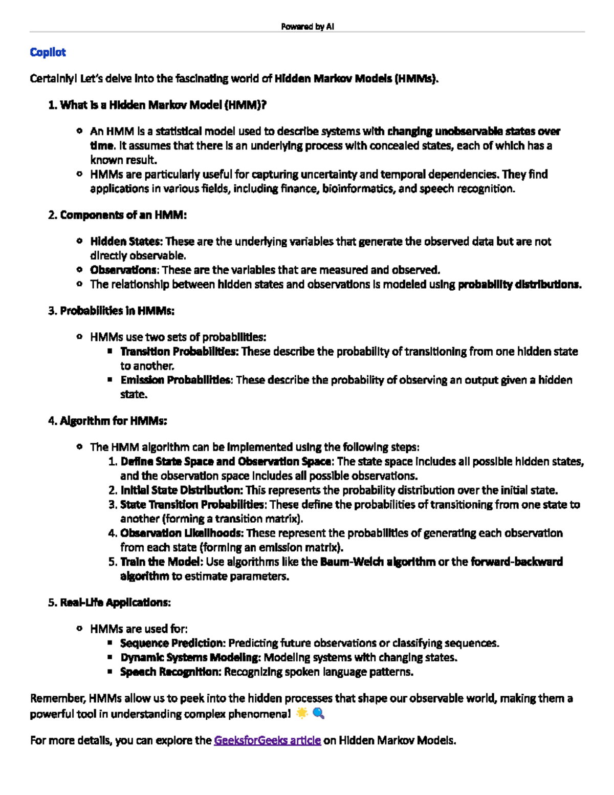 Hidden markov - .......................... - Foundation Of Artificial Intelligence - Studocu