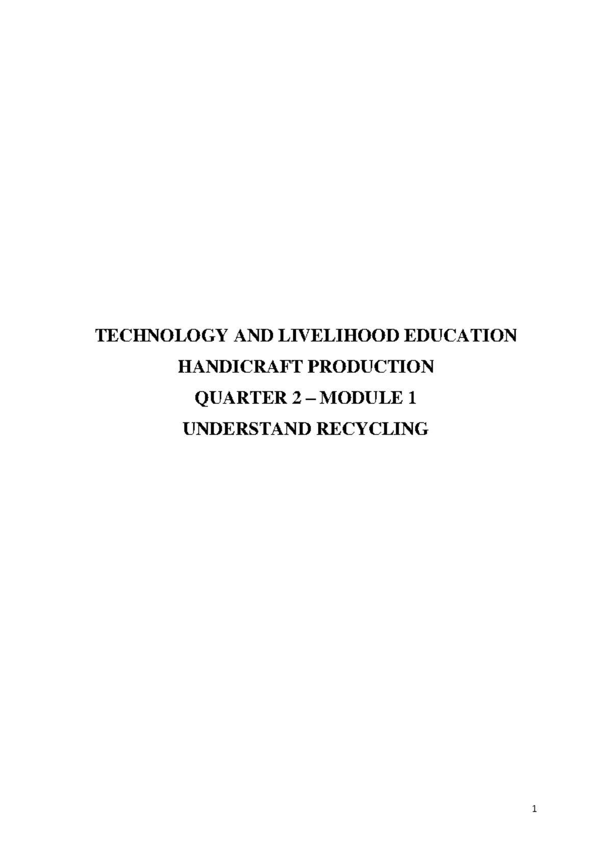 Alternative Delivery Mode-TLE 8 - TECHNOLOGY AND LIVELIHOOD EDUCATION ...