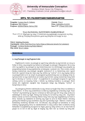 Q3 Filipino 9 Module 6 Filipino 9 - 9 Filipino Ikatlong Markahan ...