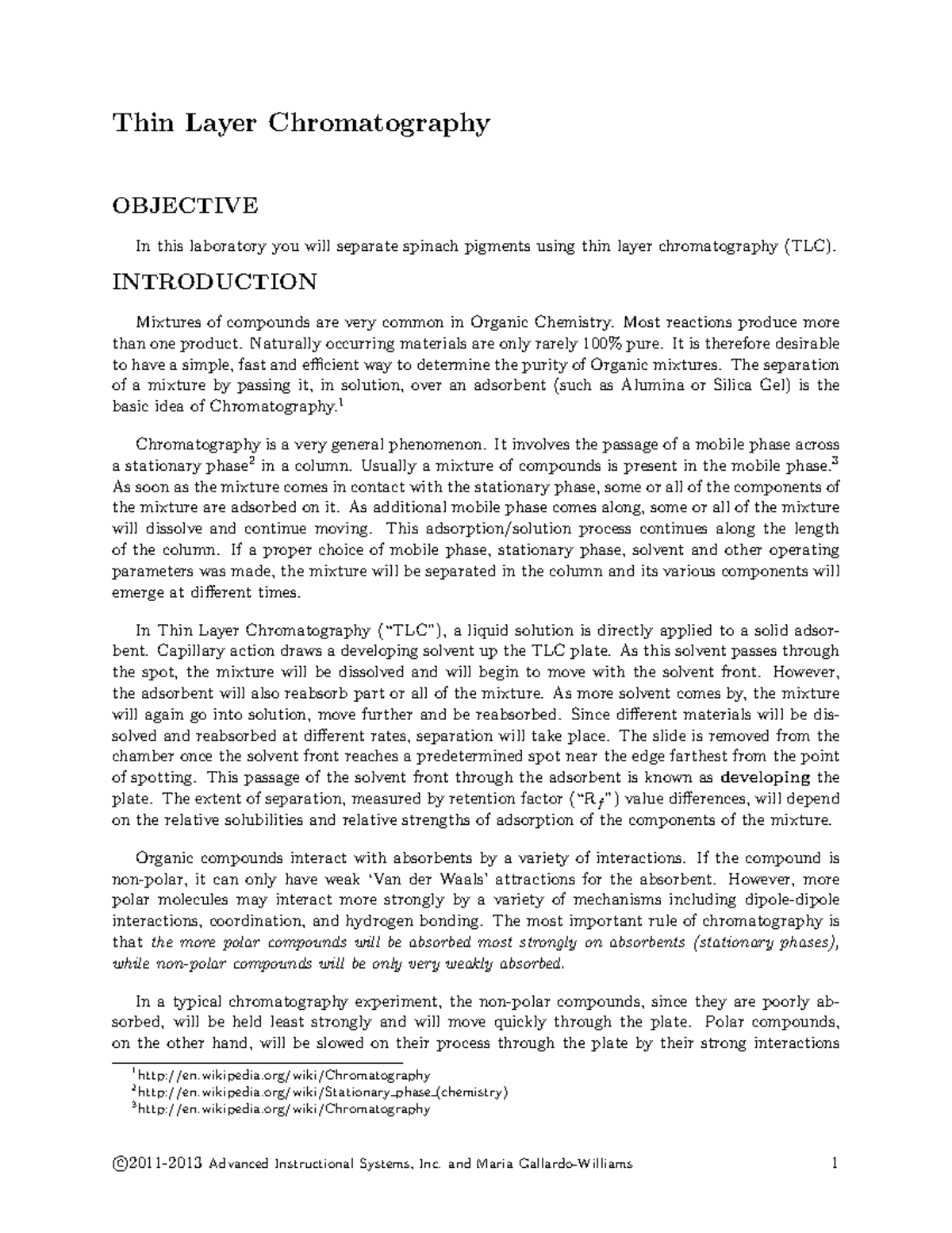 Exp1 TLC - This is REAL coursework for O Chem Lab. - Thin Layer ...