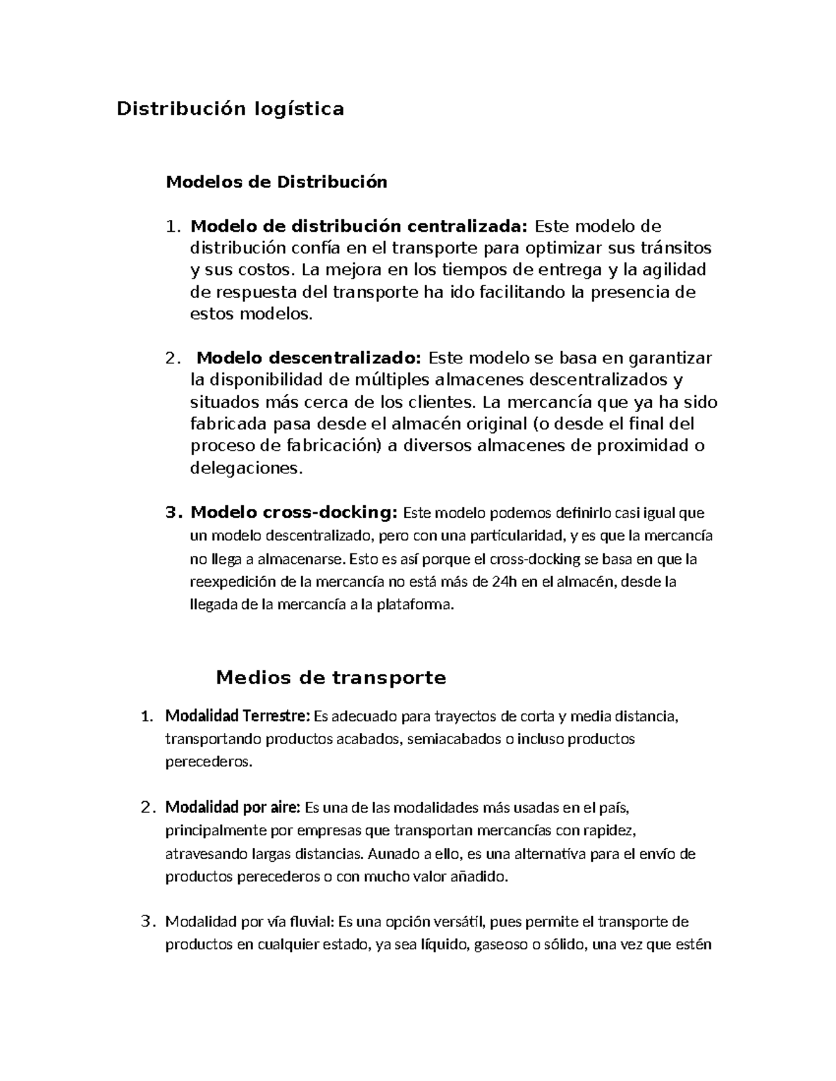 Distribucion logistica - Distribución logística Modelos de Distribución ...