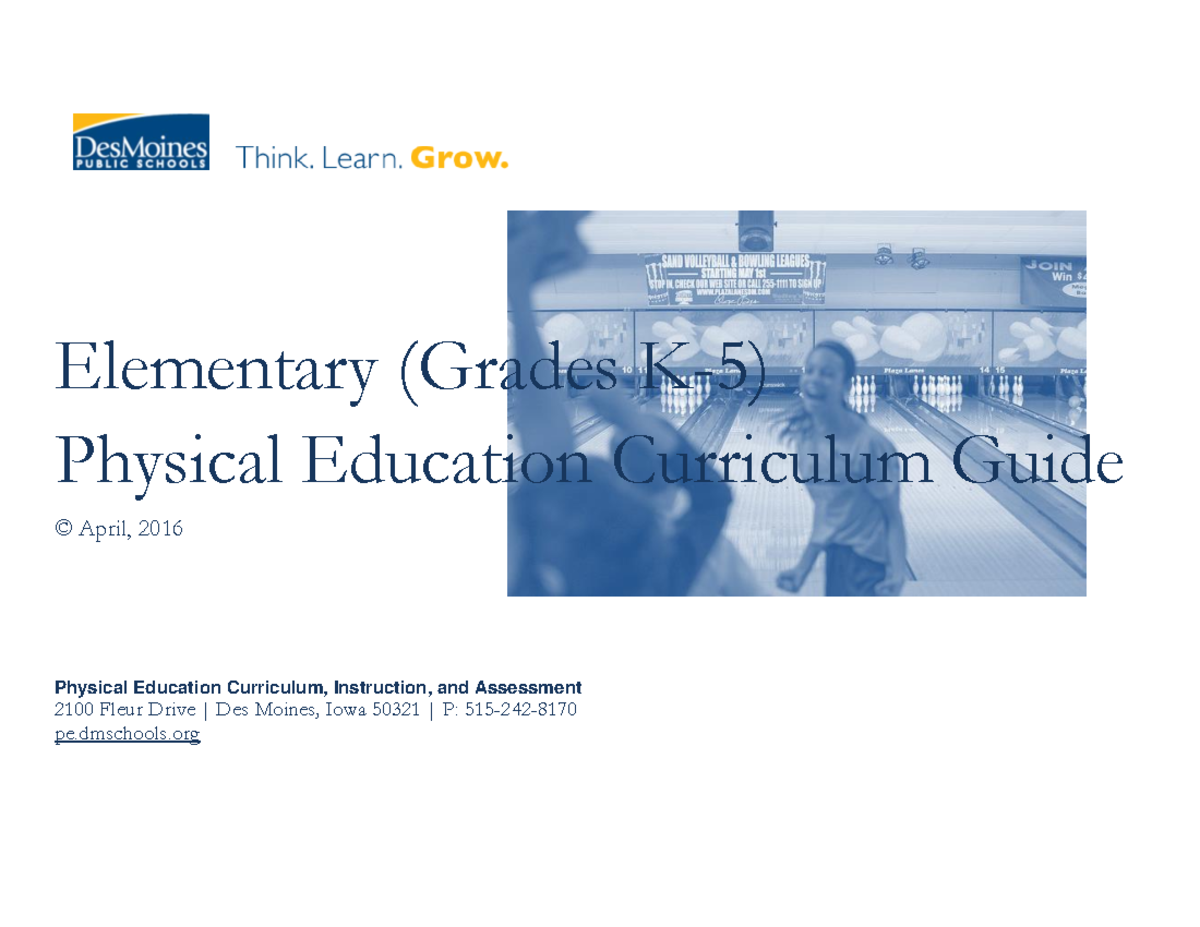 New 15-16 elementary curriculum guide pe-1 - Elementary (Grades K-5 ...
