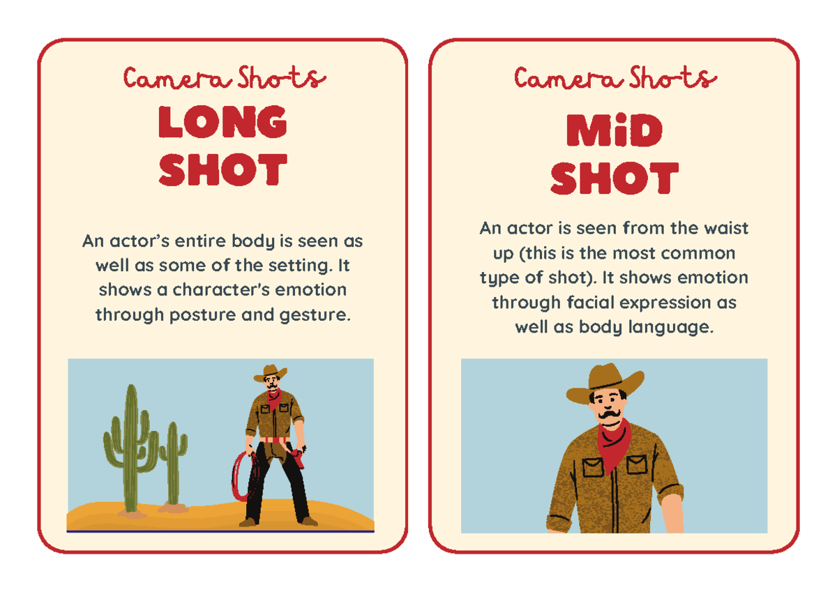 Conventions of Film Flashcards in Yellow Red Illustrative Flat Graphic ...