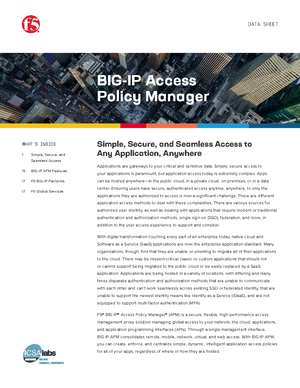 Big ip advanced firewall manager datasheet - ####### DATA SHEET F5 BIG ...