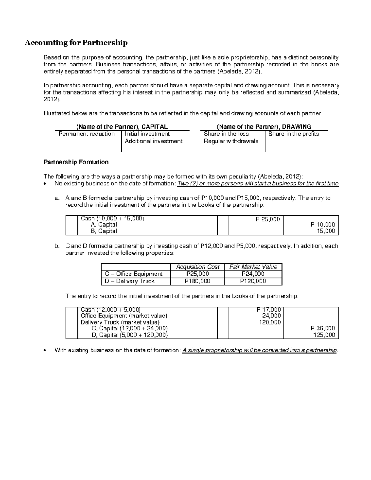 Accounting for Partnership - Studocu